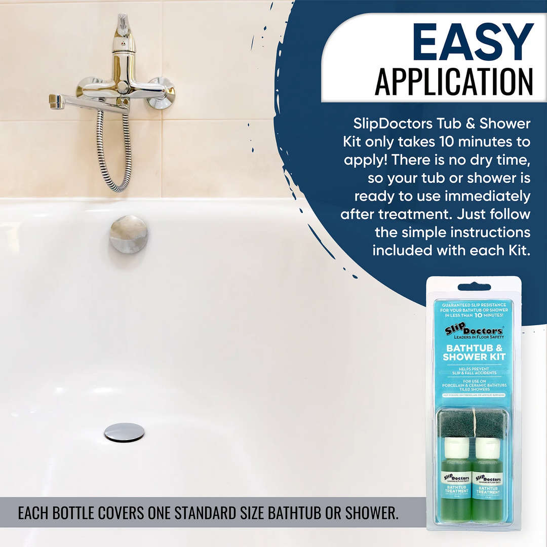 Non Slip Bathtub and Shower Treatment for Porcelain Enamel