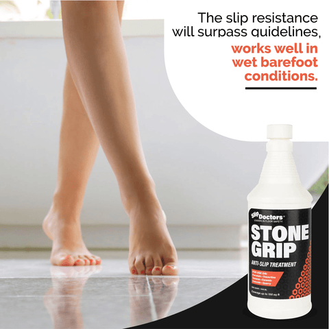 Eliminate Slippery Tile, Concrete & Stone Floors with Stone Grip